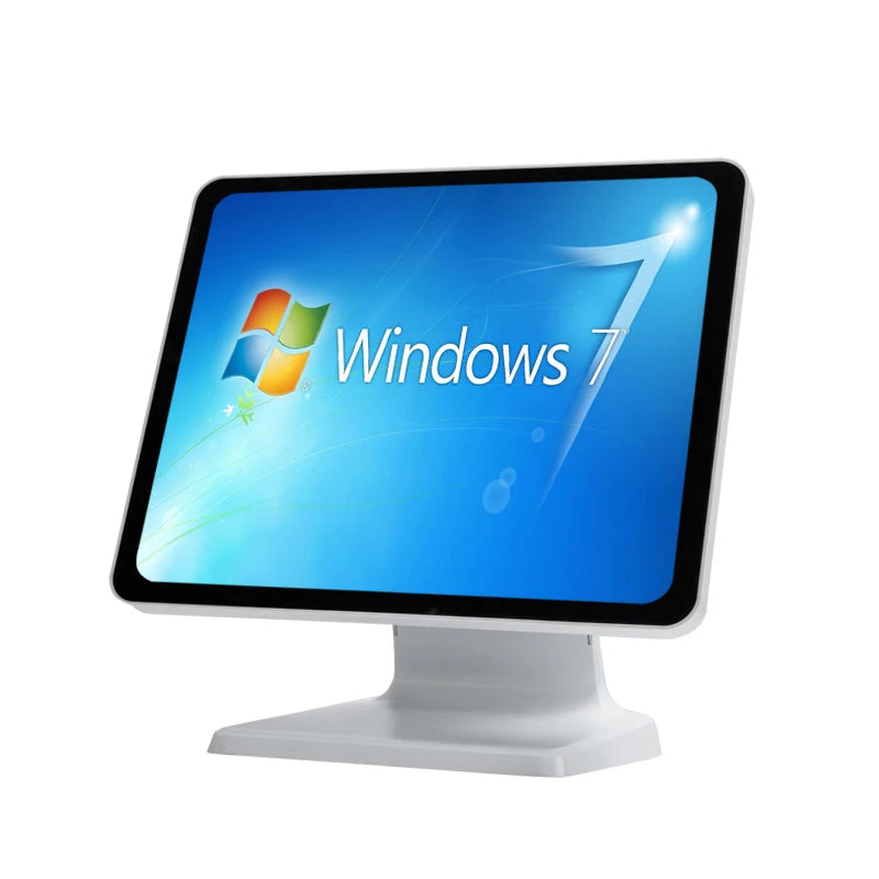 White 15inch Desktop Restaurants All in One POS System Touch Screen Ca ...